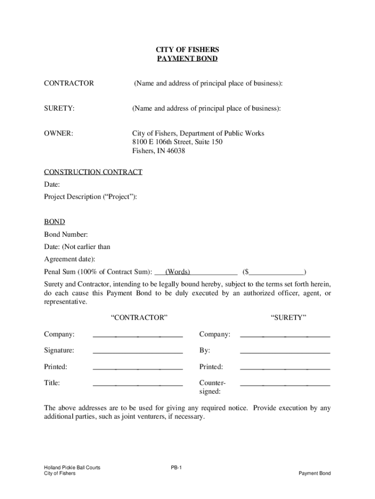 Fillable Online public works agreement by and between the city of ...