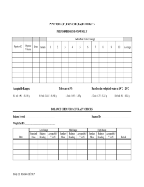 Fillable Online Pipet Calibration Worksheet - Wisconsin DNR Fax Email ...