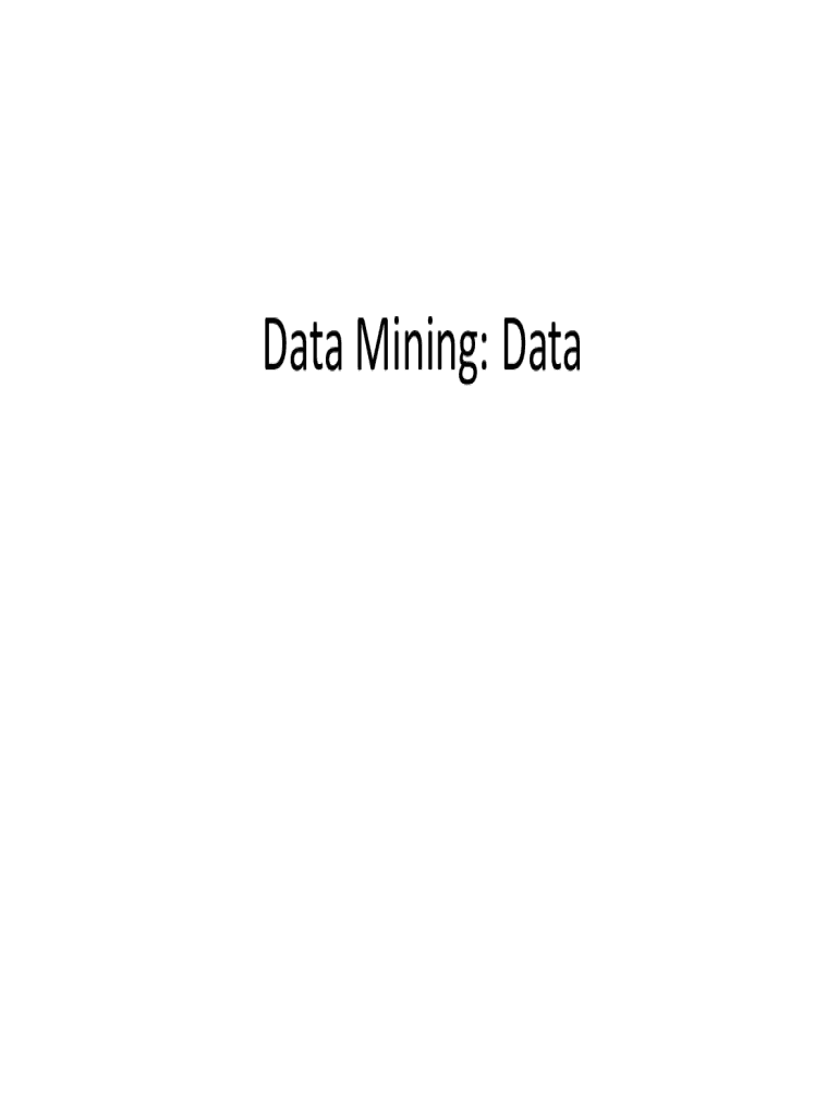 Fillable Online Web Iitd Ac Data Mining Data Lecture Notes For Chapter 2 Introduction Fax