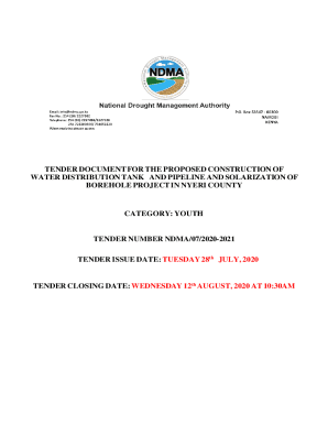 Fillable Online TENDER DOCUMENT FOR THE PROPOSED CONSTRUCTION OF Fax ...