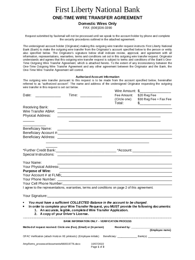 Wire Transfer Wire TransactionLocal Credit Union Doc Template | pdfFiller