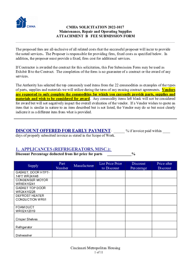 Fillable Online Attachment B Fee Submission Form Fax Email Print ...