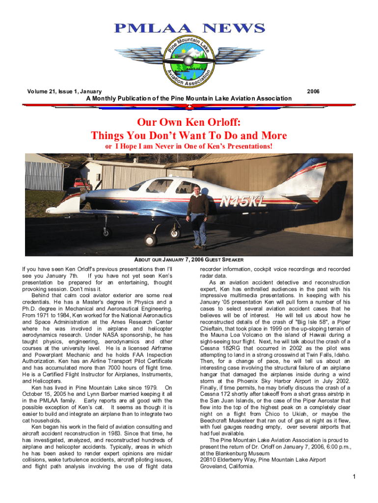 Fillable Online Our Own Ken Orloff: Things You Don't Want To Do and ...