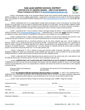 Fillable Online CERTIFICATE OF UNDERSTANDING Fax Email Print - pdfFiller