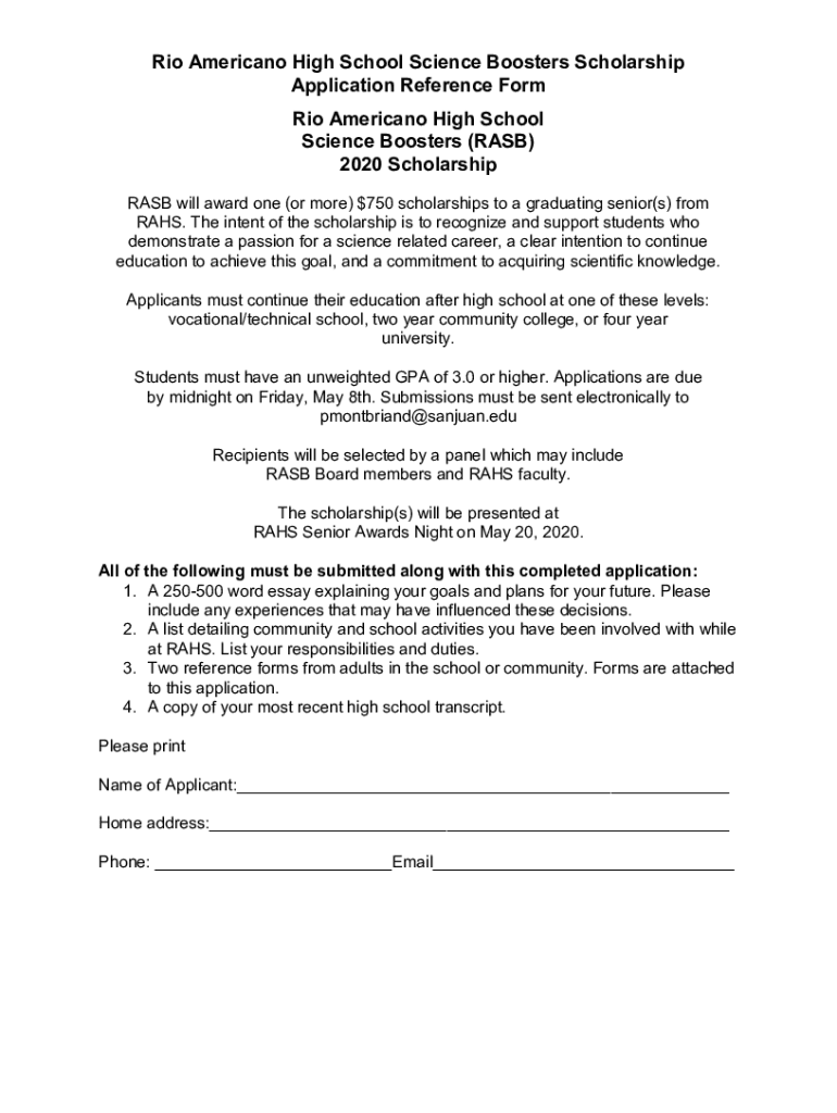 Fillable Online Science Booster Fax Email Print - pdfFiller