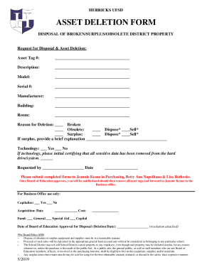 Fillable Online 6881F1 - Disposal of Obsolete-Surplus Materials Form ...