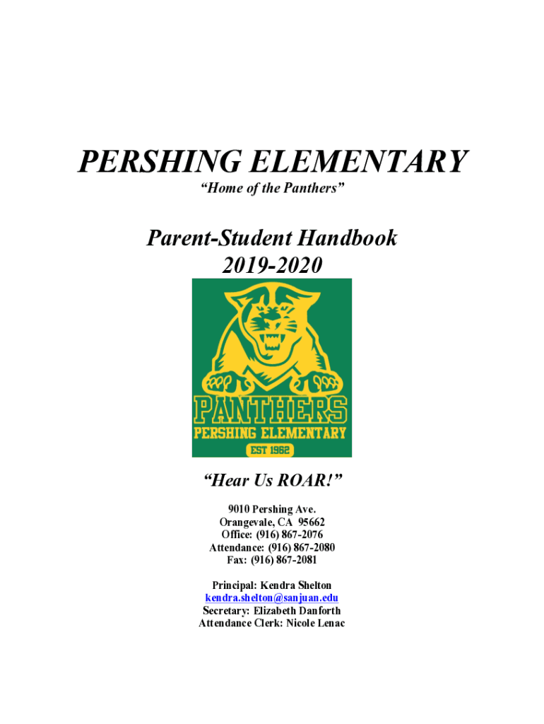 Fillable Online Pershing Elementary - School Directory Details ... Fax ...