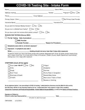 Fillable Online Walk In Clinic Patient Intake and Visit Form Fax Email ...