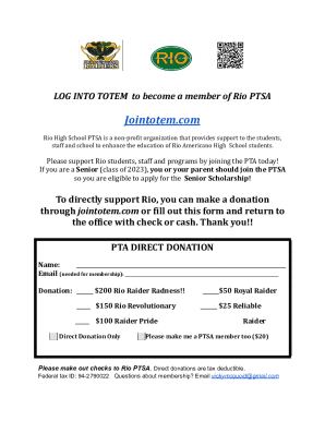 Fillable Online 22-23 PTSA Membership Form 7-22 Fax Email Print - pdfFiller