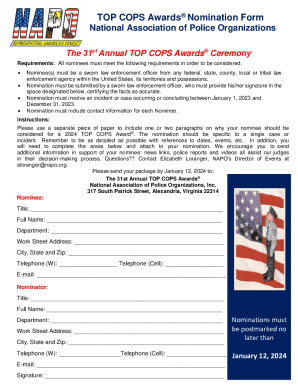 Fillable Online About Top Cops - National Association of Police ...