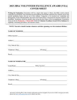 Fillable Online Nominate your volunteers for Volunteer of the Year Awards Fax Email Print ...