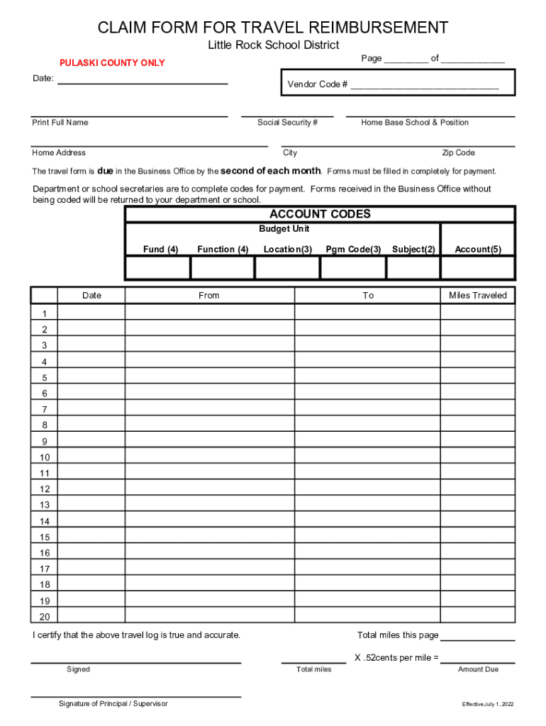 Fillable Online CLAIM FORM FOR TRAVEL REIMBURSEMENT Fax Email Print ...