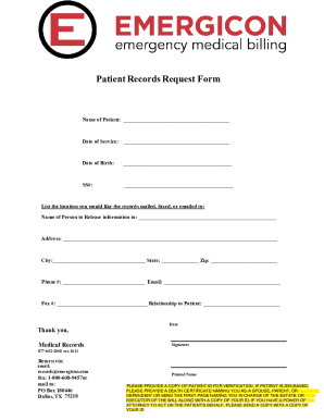 Fillable Online MEDICAL RECORDS RELEASE / REQUEST I Fax Email Print ...