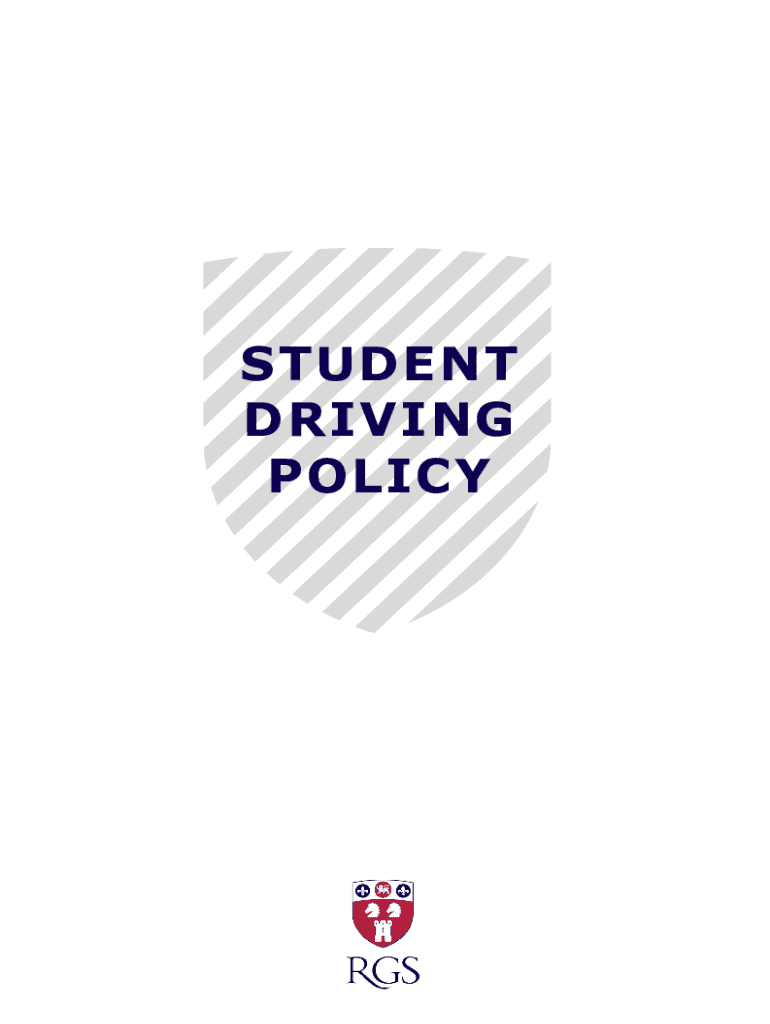Fillable Online STUDENT DRIVING POLICY Fax Email Print - pdfFiller