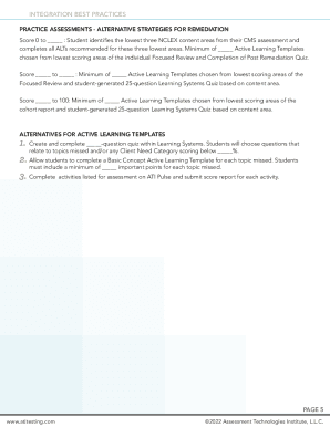 Fillable Online Integration Best Practices - Student Assessment and ...