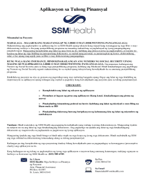Fillable Online Tulong Pinansiyal Mga Tagubilin para sa Form ng ... Fax ...