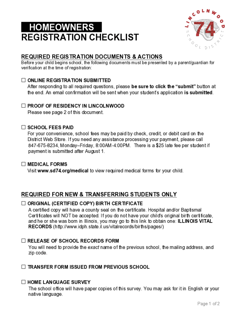 Fillable Online Checklist For Regular Hoa RegistrationPDFNotary Public ...