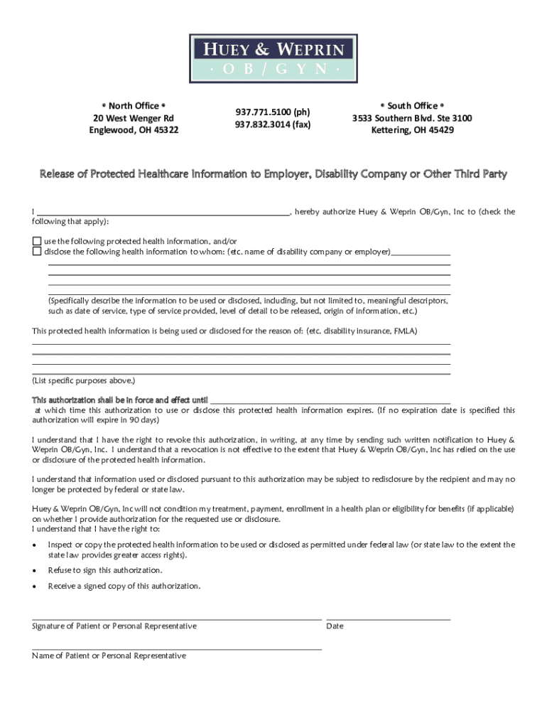 Fillable Online Dr. Stuart Weprin, MD - Obstetrics & Gynecology Fax ...