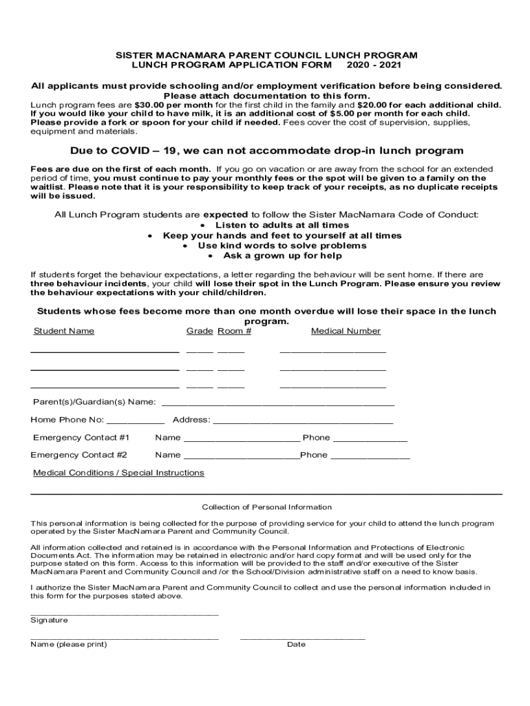 Fillable Online National School Lunch Program - Office for Food ... Fax ...