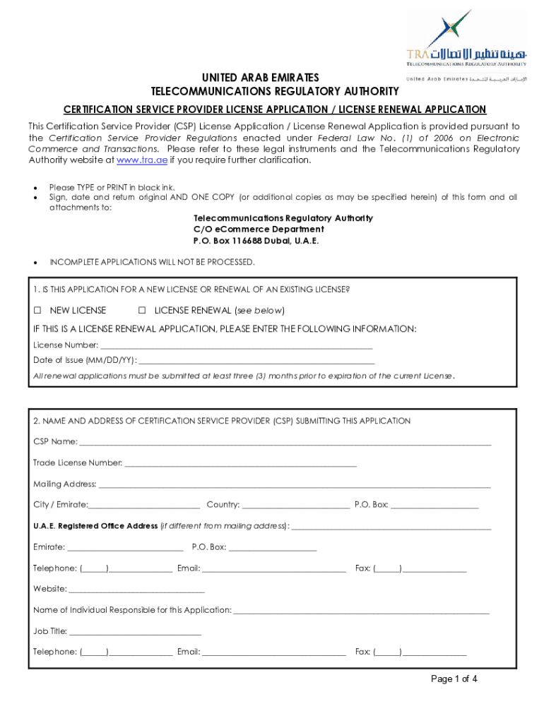 Fillable Online Renew License of Certification Service Provider Fax Email Print - pdfFiller