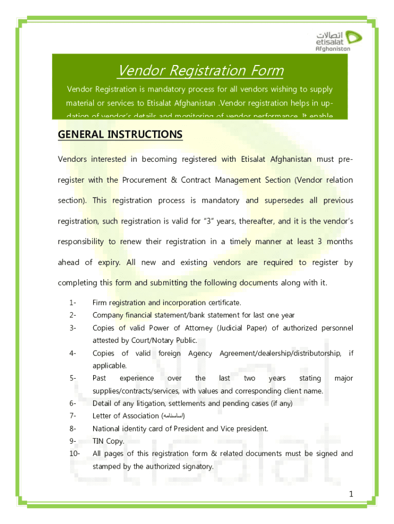 Fillable Online How to make a flexible vendor registration form for ...