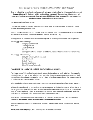 Fillable Online textbook loan program-book requestinstructions.docx Fax ...