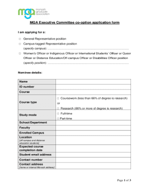 Fillable Online MPA CO-OPTION APPLICATION FORM Fax Email Print - pdfFiller