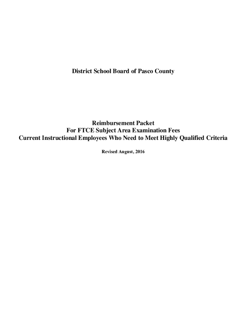 Fillable Online District School Board of Pasco County and Pasco ...