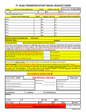 Fillable Online request and authorization for tdy travel of dod ...