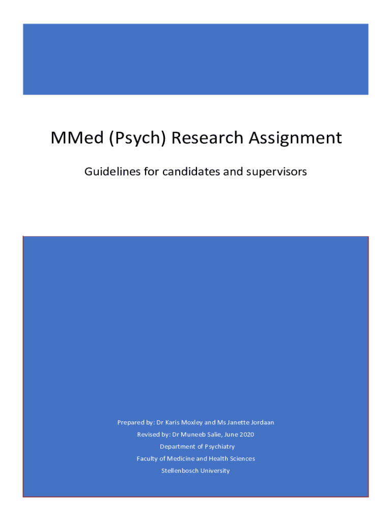 Fillable Online GUIDELINES FOR RESEARCH ASSIGNMENTS FOR ... Fax Email ...