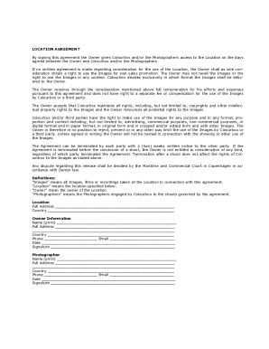 Fillable Online Location Agreement: Definition & Sample Fax Email Print ...
