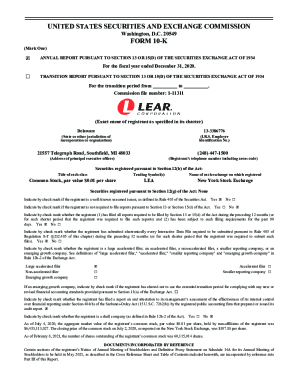 Fillable Online Lear Corporation 2020 Form 10-K Fax Email Print - pdfFiller