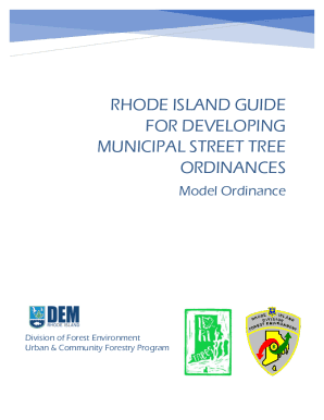 Fillable Online dem ri Rhode Island Guide for Developing Municipal ...