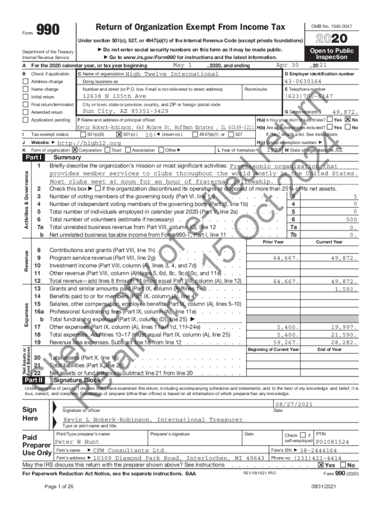 Fillable Online Form 990 for Nonprofits Fax Email Print - pdfFiller