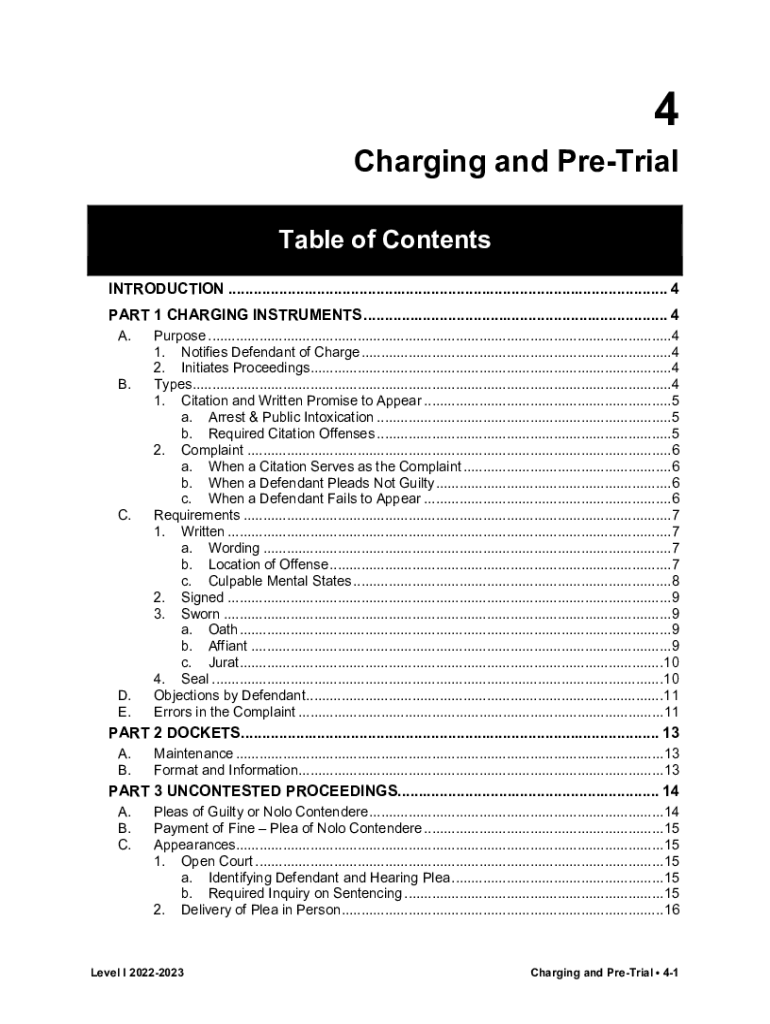 Fillable Online PART 1 CHARGING INSTRUMENTS Fax Email Print - pdfFiller