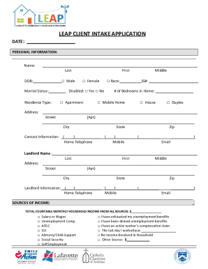 Fillable Online LawConnect - Client Intake Forms - LEAP Community Fax ...