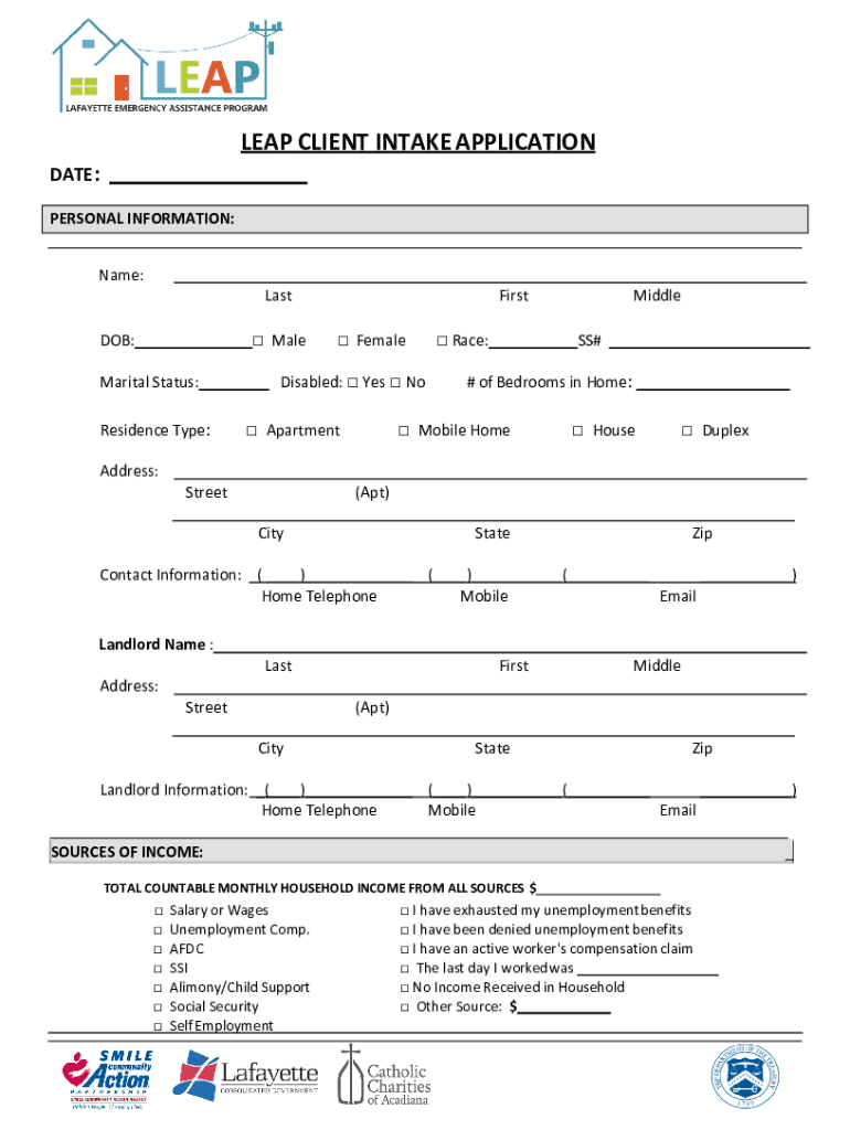 Fillable Online LawConnect - Client Intake Forms - LEAP Community Fax Email Print - pdfFiller