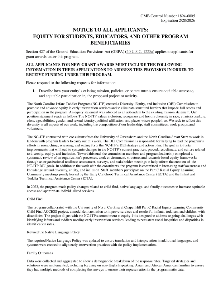 Fillable Online GEPA 427 Form. GEPA 427 Form Fax Email Print - pdfFiller