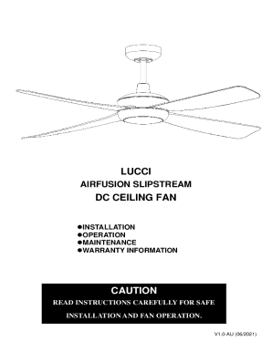 Fillable Online Lucci air Airfusion Slipstream DC Ceiling Fan ...