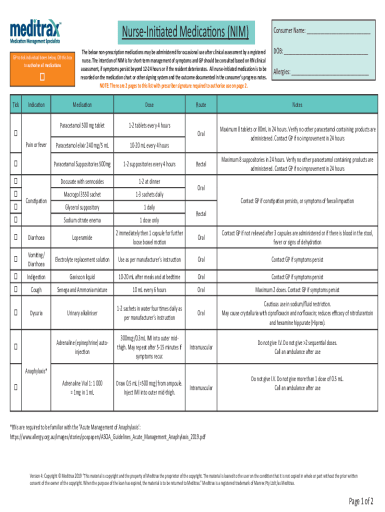 Fillable Online Guidelines for Nurses on the Administration of ...