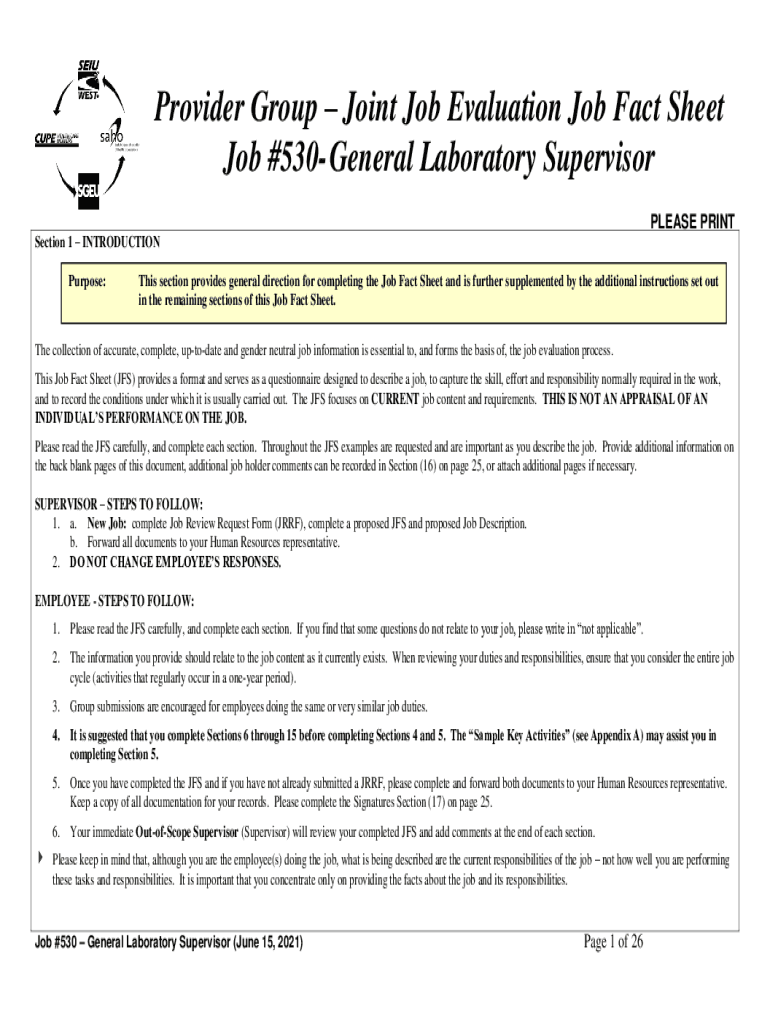 Fillable Online 530 JFS General Laboratory Supervisor.pdf - Working for ...