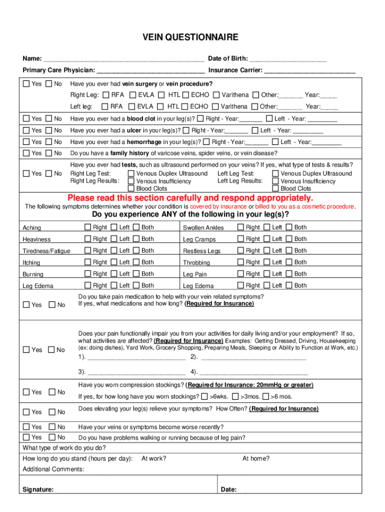 Fillable Online Vein-New-Patient-Paperwork-English.pdf Fax Email Print ...