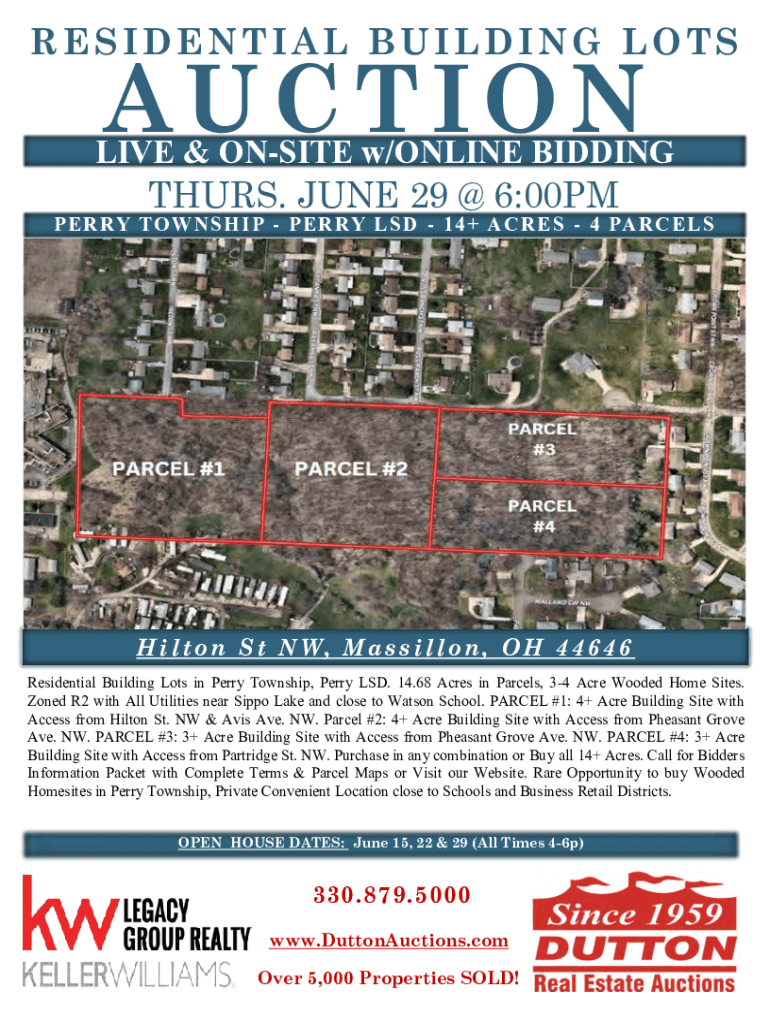 Fillable Online residential building lots - auction Fax Email Print ...