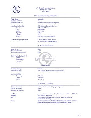 Fillable Online Red Iron Oxide Safety Data Sheet Fax Email Print ...