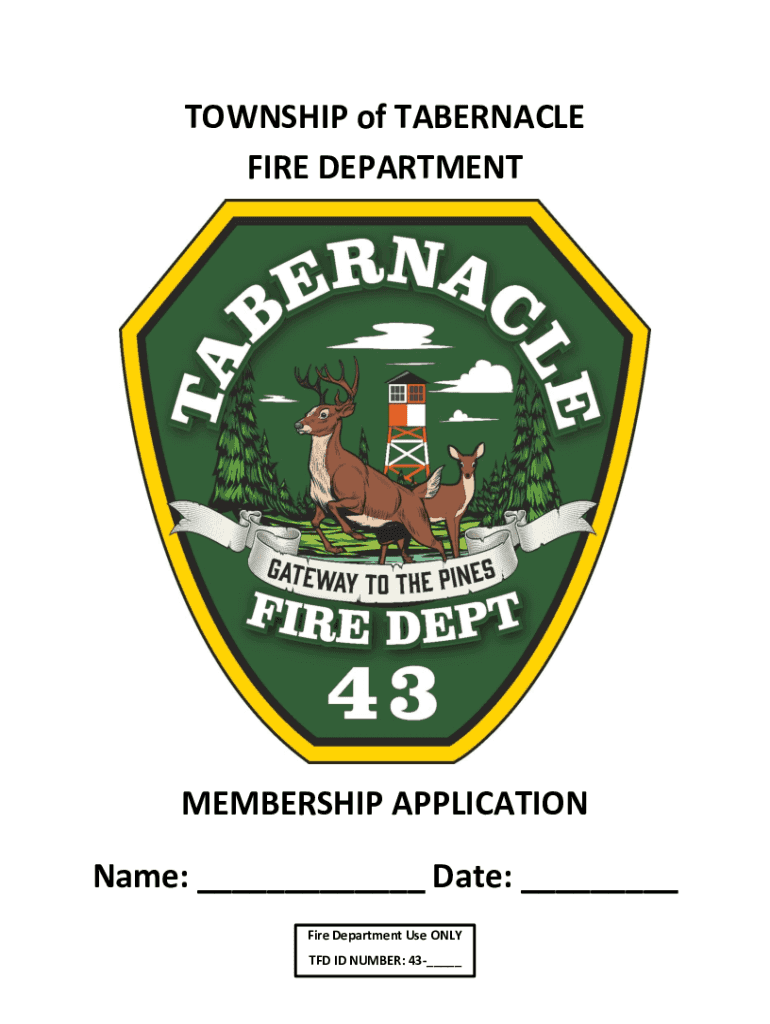 Fillable Online township of mullica fire department membership application Fax Email Print ...
