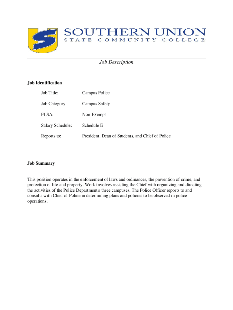 Fillable Online Campus Police Officer Fax Email Print - pdfFiller