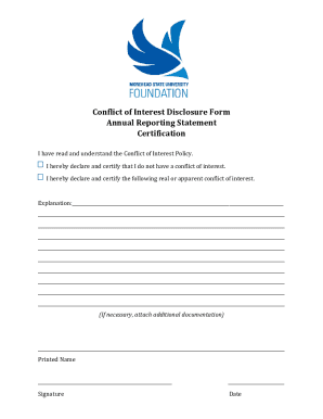 Fillable Online Conflict of Interest Disclosure FormFaculty Fax Email ...