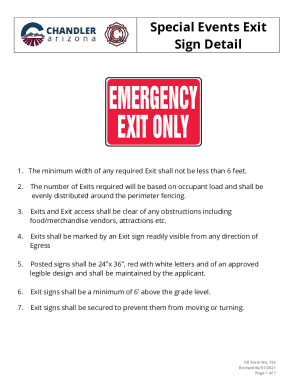 Fillable Online FD Form No. 754 - Special Events Exit Sign Detail.docx ...
