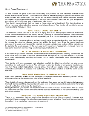 Fillable Online Root Canal Consent Form JM.docx Fax Email Print - pdfFiller