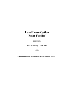 Fillable Online Wisconsin Land Lease Option and Lease Agreement Fax ...